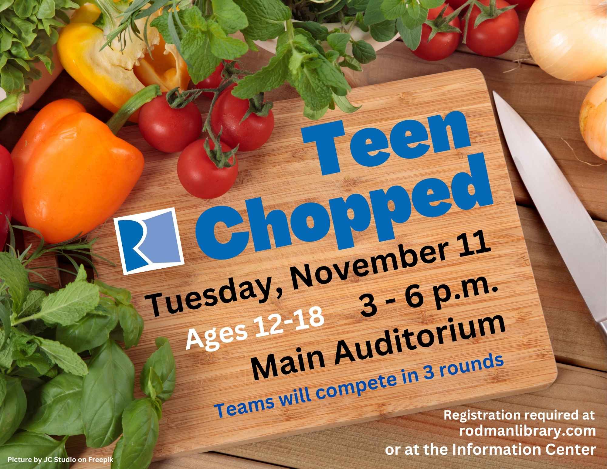Teen Chopped Returns to RPL Kitchen November 11 | Rodman Public Library